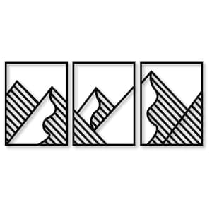 Three Piece Metal Pyramids Wall Art / Metal Wall Art / 3 Piece Egypt ...