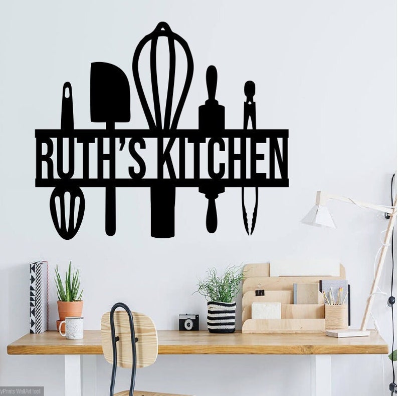 Personalized Kitchen Metal Sign / Metal Kitchen Wall Art / - Etsy