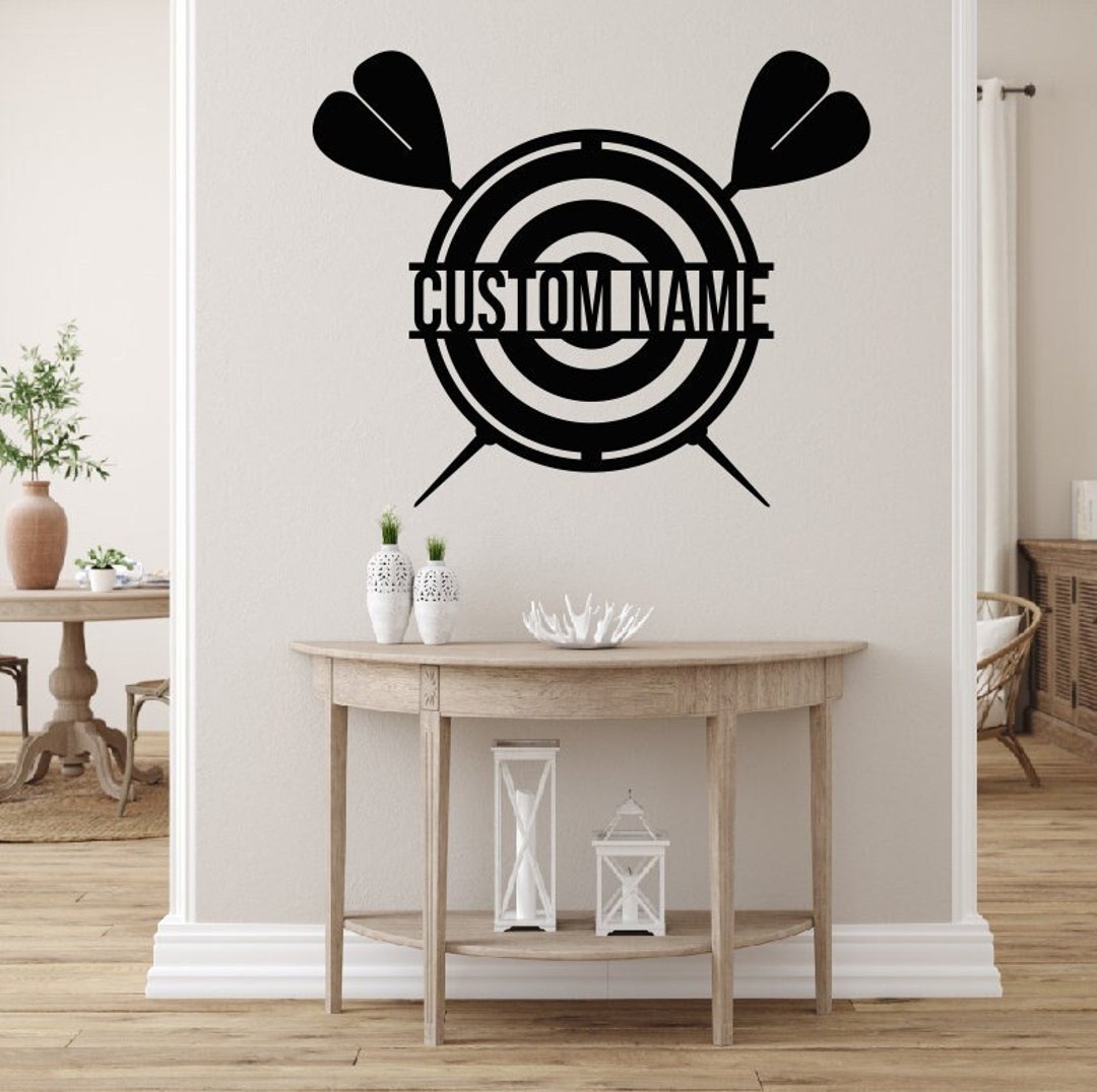 Personalized Dart Player Metal Sign | Custom Dart Board Gift | Steel ...