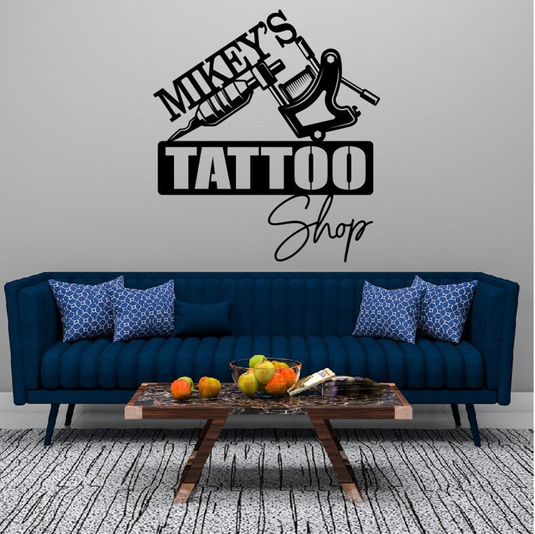 Personalized Tattoo Metal Name Sign / Tattoo Shop Metal Wall Decor ...