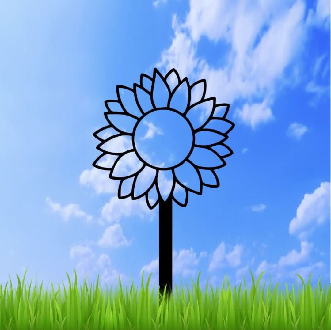 Sunflower Garden Stake Metal Sign | Garden Stake Metal Sign | Garden ...