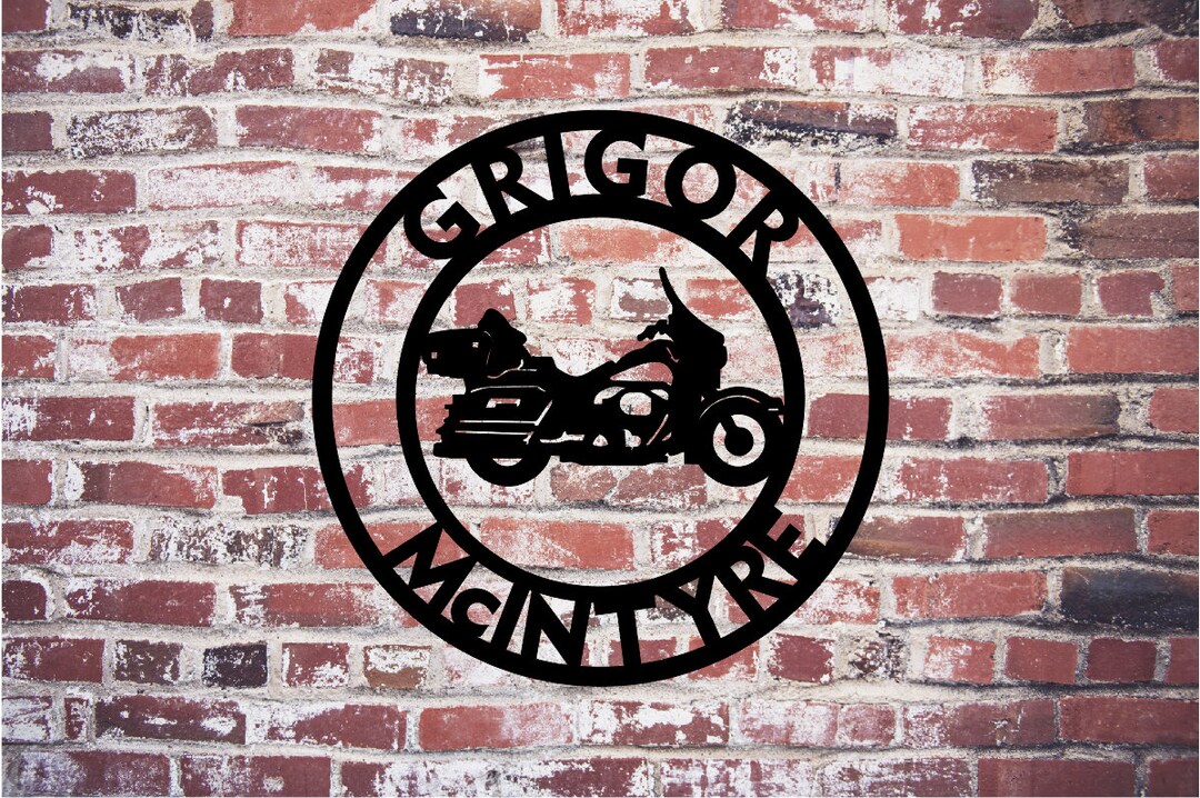 Motorcycle Metal Sign / Metal Garage Sign / Personalized Metal Art ...