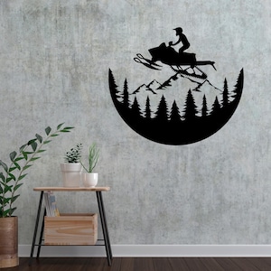 Metal Snowmobile Sign / Snowmobile Wall Decor / Metal Wall Decor ...