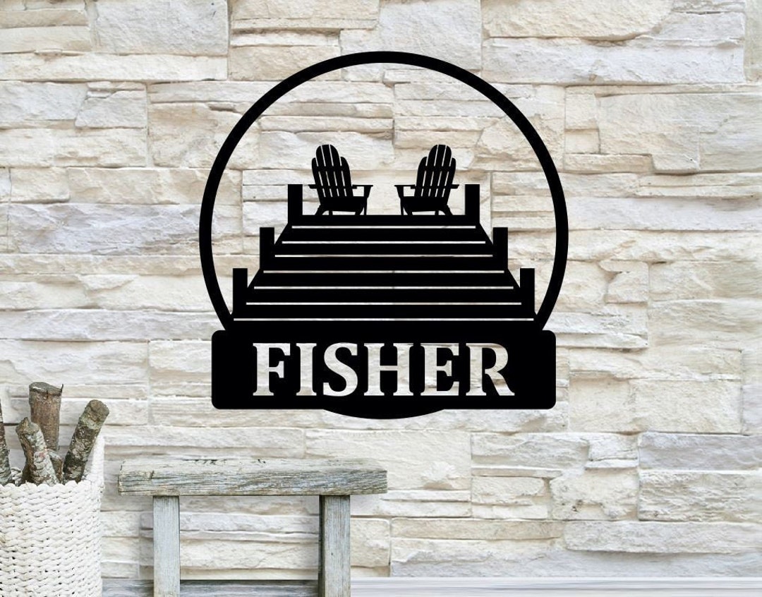 Personalized Family Name Dock Metal Sign | Housewarming Gift | Cottage ...