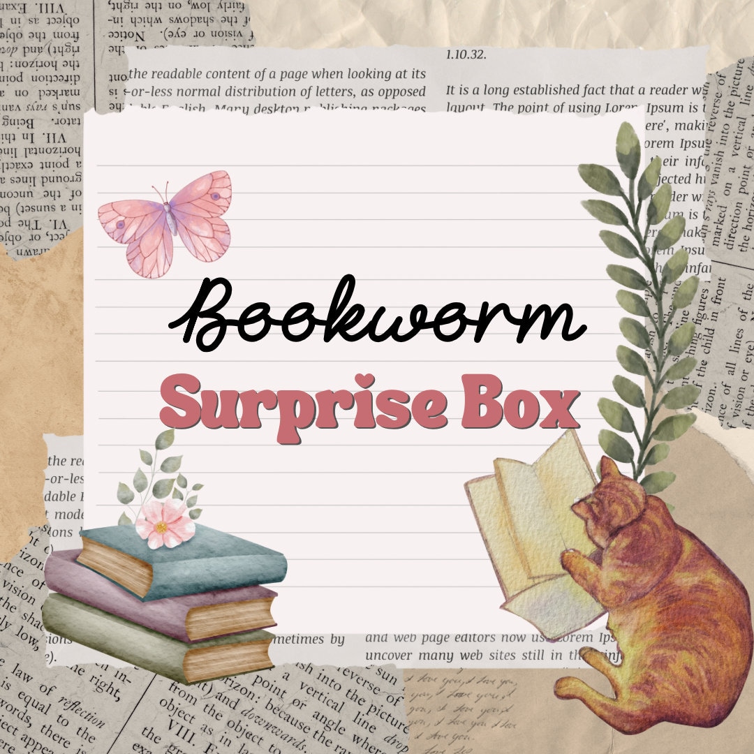 Bookworm Surprise Box • Surprise Book Box • Set of 3 Books • Book Lover ...