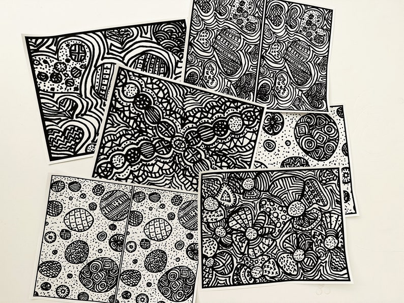 18 Unique Coloring Page Designs Digital Downloads - Etsy