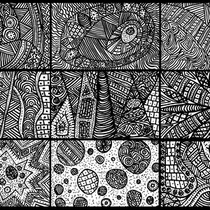 18 Unique Coloring Page Designs Digital Downloads - Etsy