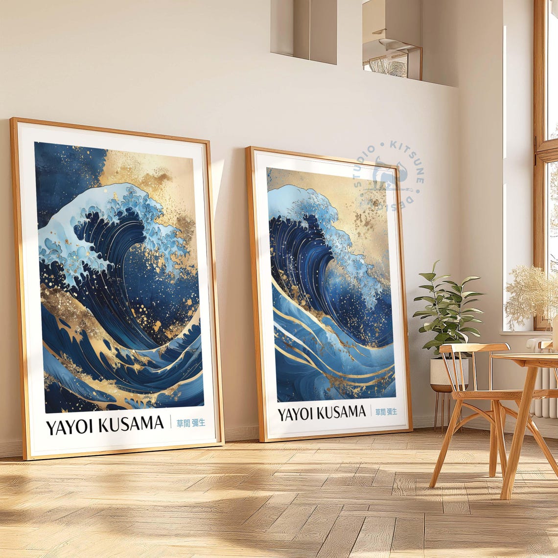 Yayoi Kusama Wall Art, Japanese Ocean Wave Inspired Yayoi Kusama, Yayoi ...