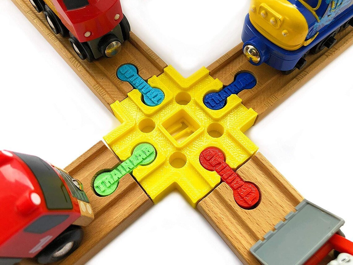 Trainlab Cross Tracks Connector for Wooden Railway With Dog - Etsy