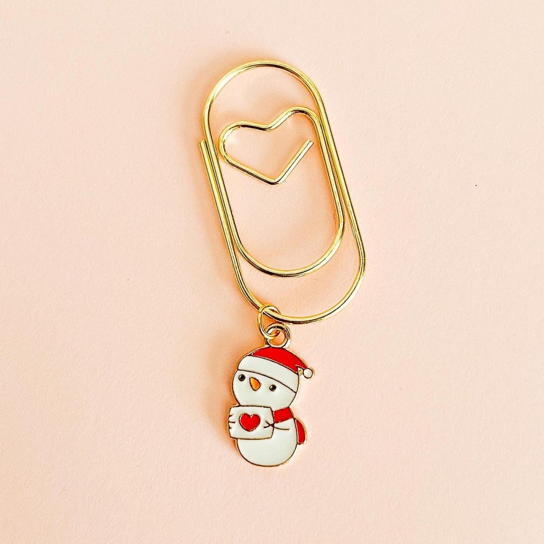 Snowman Paperclip – Christmas Magic for Your Planner - Etsy
