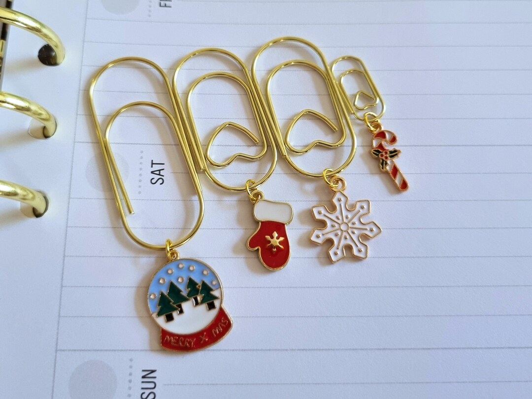 Paperclip Set Christmas 4 Pieces of Paperclips - Etsy