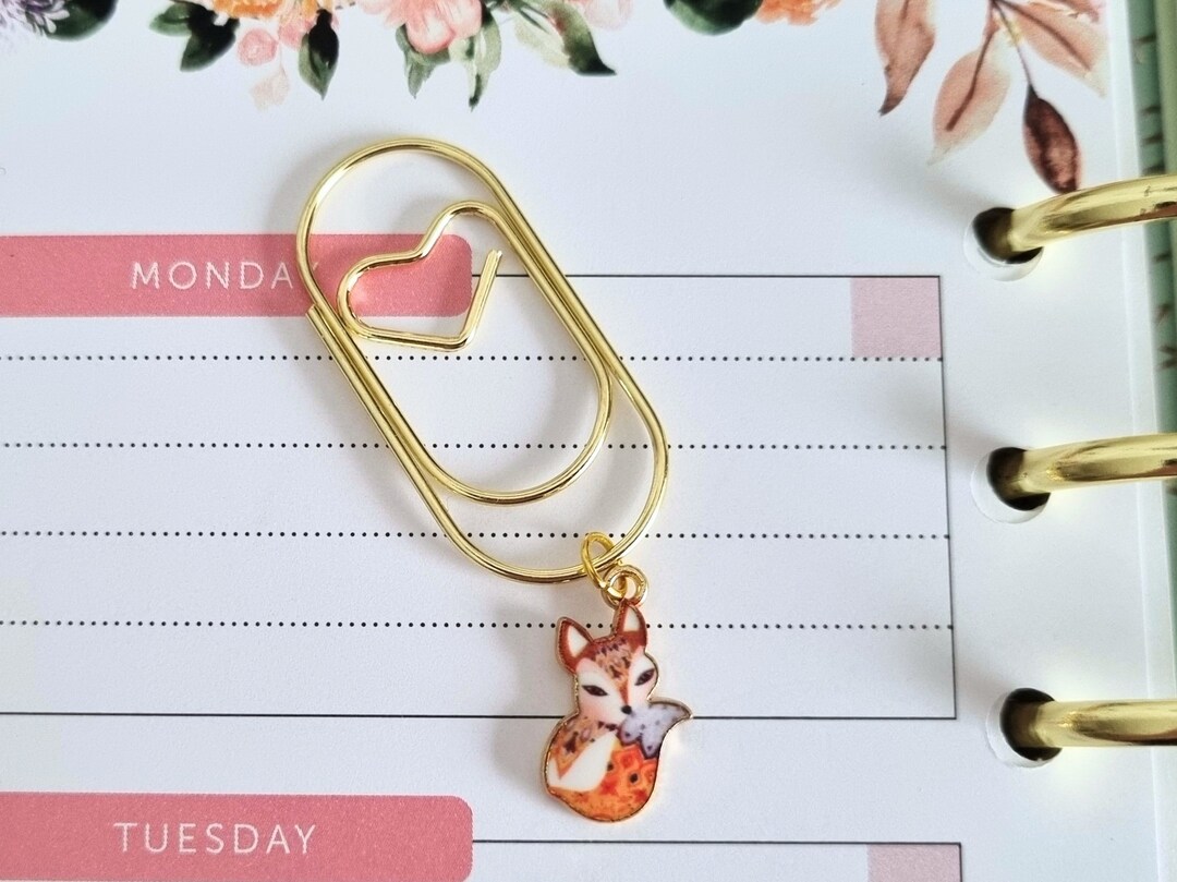 Paperclip Fox Paper Clip Heart - Etsy