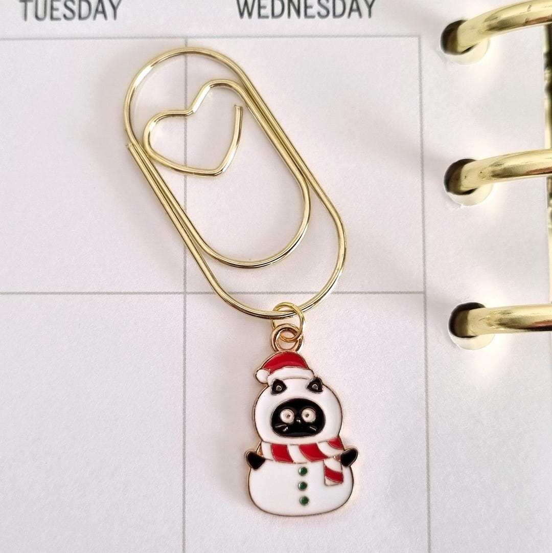 Cute Snowman Cat Paperclip – Perfect for the Winter Season! - Etsy