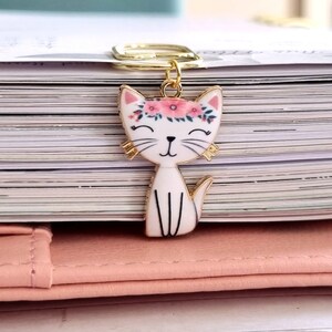 Cute Cat Paper Clips With Charm, Cat Themed Paperclip Bookmark - Etsy