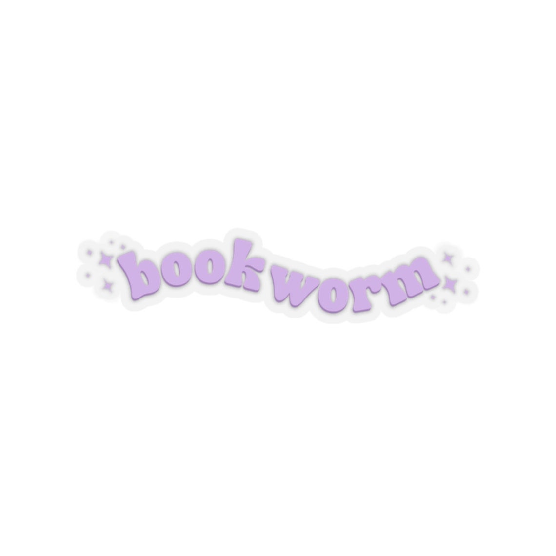 Book Worm Purple Groovy Kiss-cut Stickers Cute Fun Preppy Princess ...