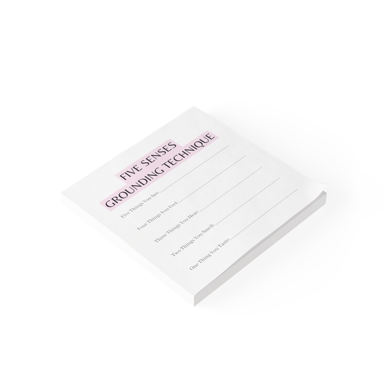 Five Senses Grounding Technique Post It Notes Dreamy Pastel Purple Pink ...