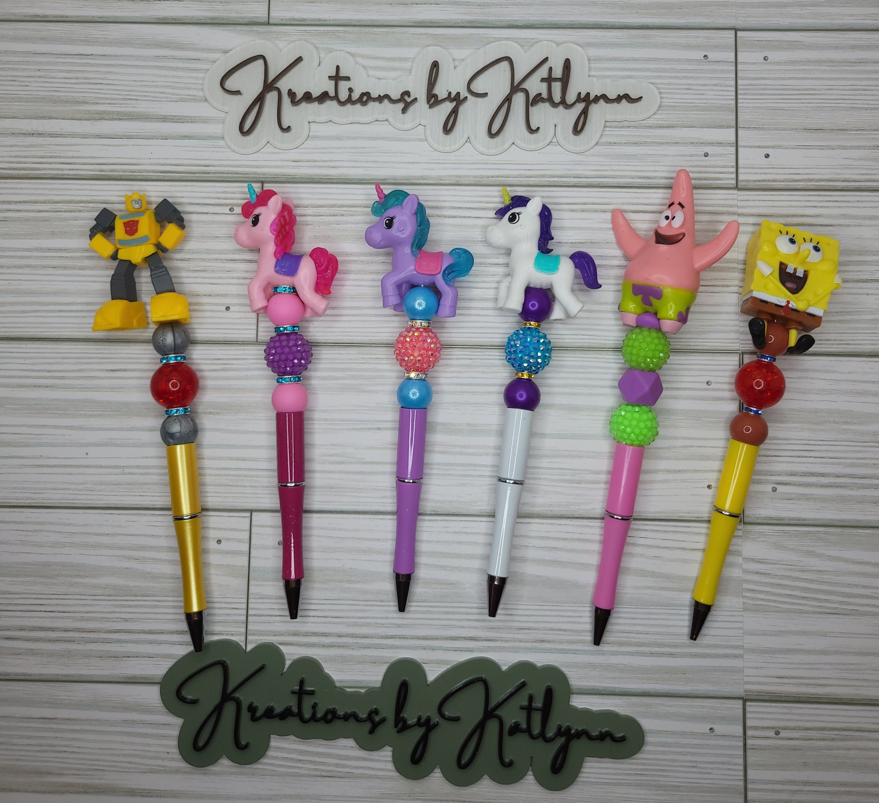 Toy Topper Pens different Characters in Photos - Etsy