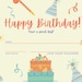 For Student From Teachers HAPPY BIRTHDAY Certificate **DIGITAL Download ...