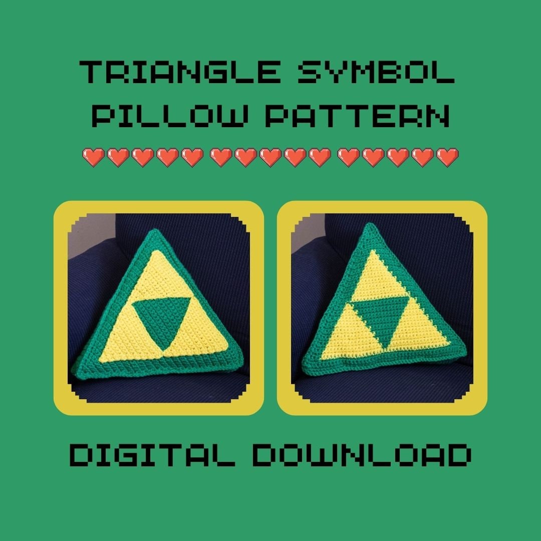 Triangle Symbol Pillow Crochet Pattern Digital Download - Etsy