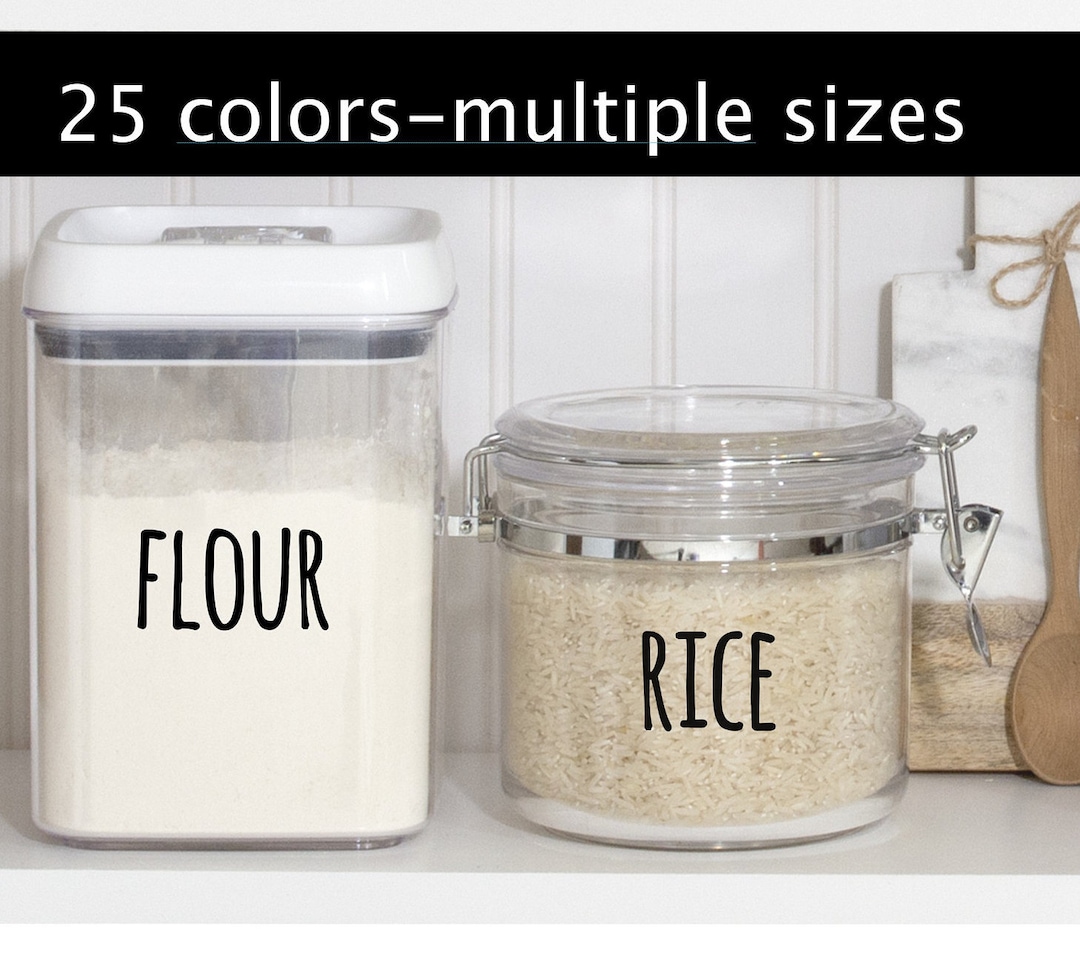 Canister Labels, Pantry Labels, Kitchen Labels, Custom Labels, Kitchen ...