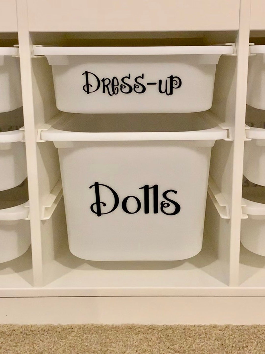 Custom Trofast Toy Bin Labels, Playroom Organization - Etsy