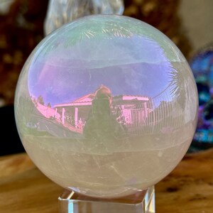 Angel Aura Rose Quartz Sphere 1.75 Pound Pale Pink Orb - Etsy
