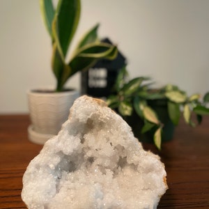 Healing Large White Crystal, White Quartz Geode, Raw Quartz, Natural ...