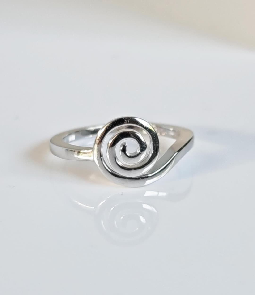 Sterling Silver Spiral Ring, Geometric Ring for Women, Sterling Silver ...