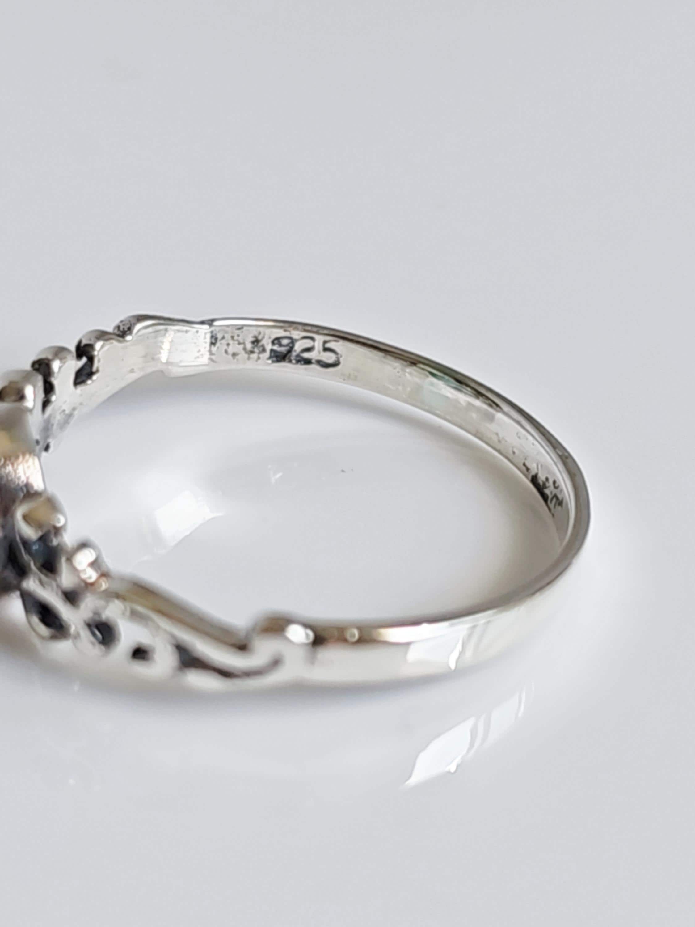 Sterling Silver Turquoise Ring, Minimalist Ring for Women, Stack Ring ...