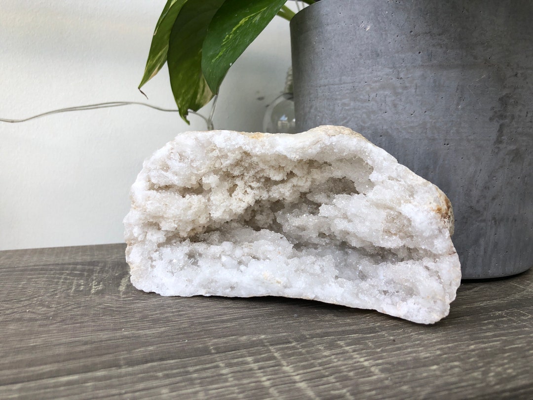 Healing Crystals, Large White Crystal, White Quartz Geode, Raw Quartz ...