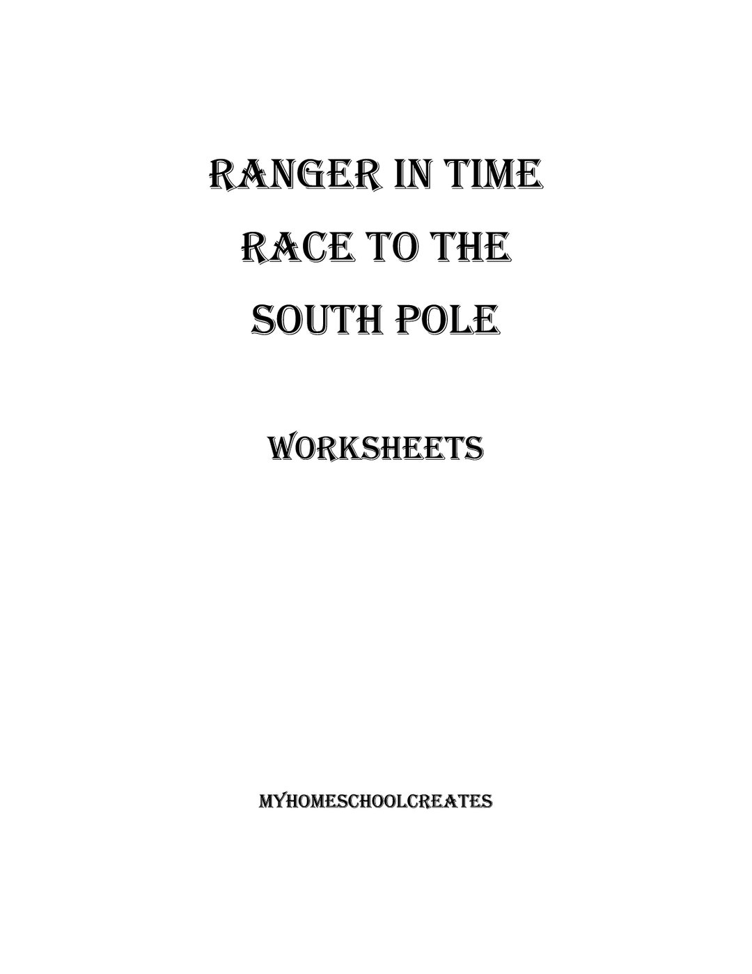 Ranger in Time Race to the South Pole Worksheets - Etsy