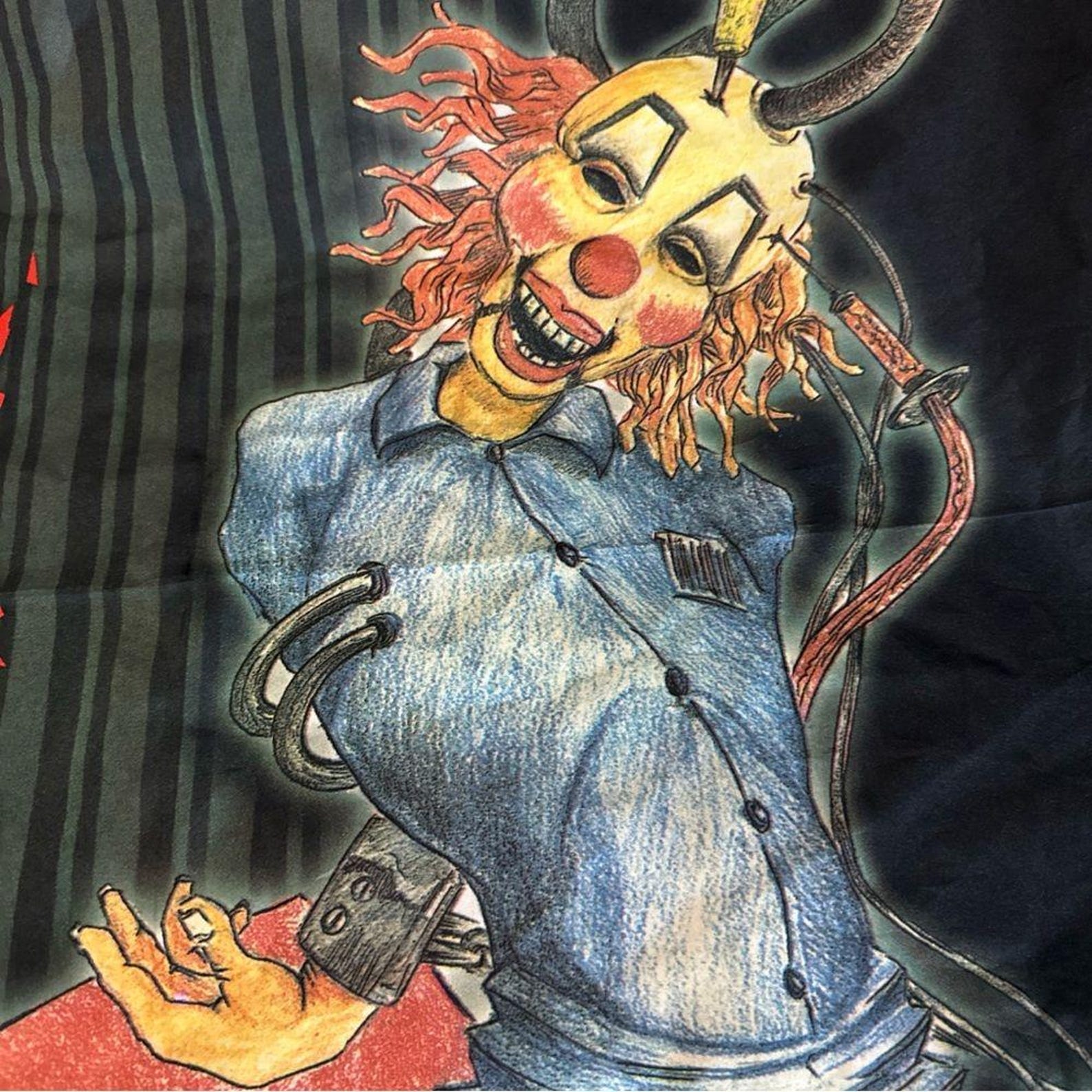 Slipknot 2001 Flag Clown Promo Banner Blue Grape Merchandising Made in ...