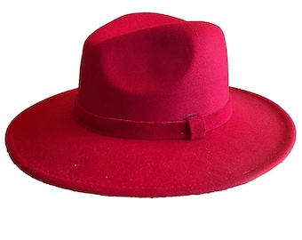Red Felt Hat - Etsy