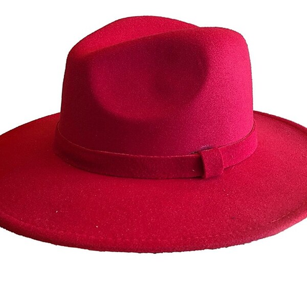 Red Felt Hat - Etsy