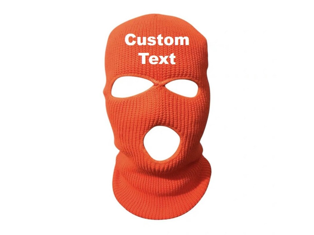 Neon Orange Face Neck Ski Mask Balaclava Outdoor Sport Warm 3 Hole Full ...