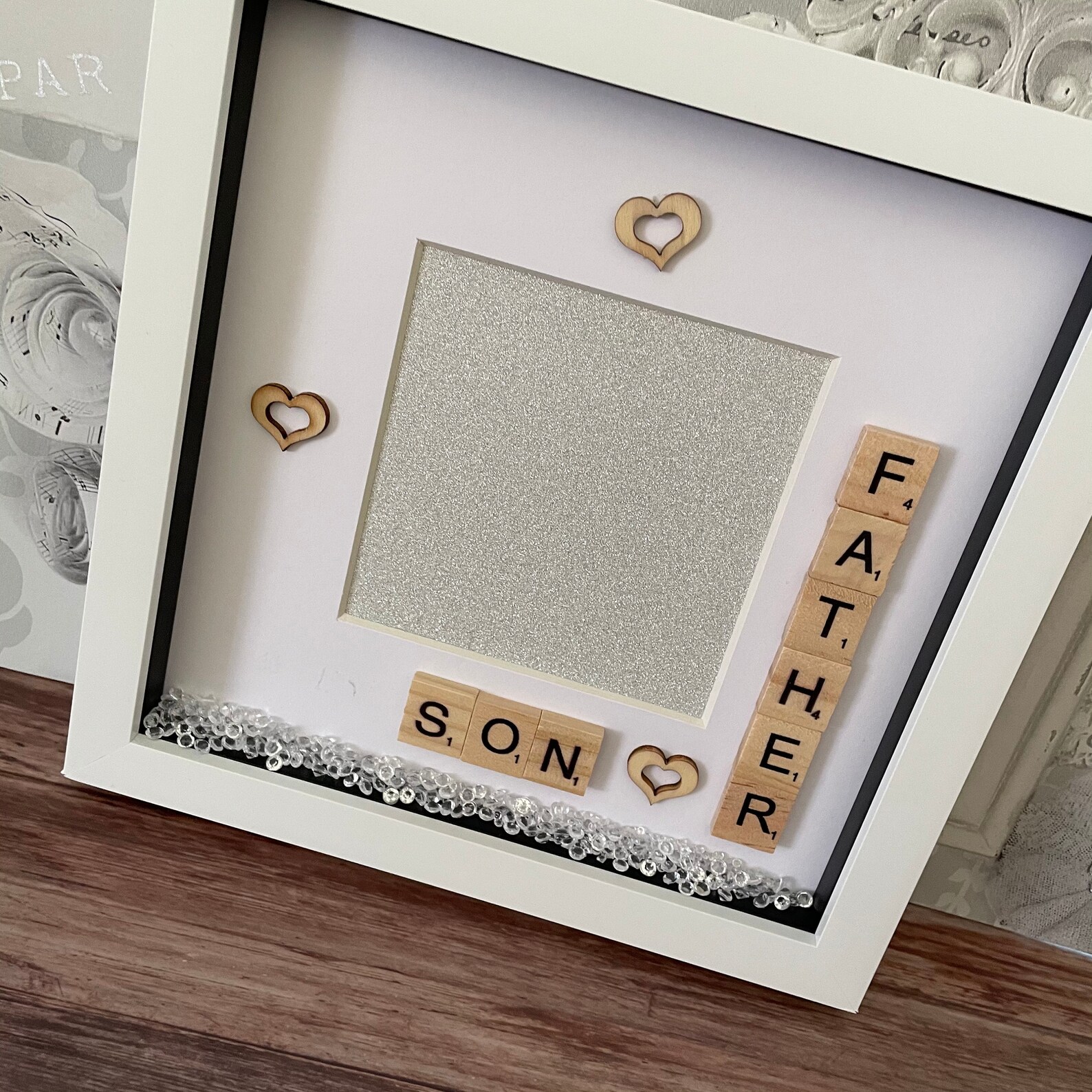 Father & Son, Photo Frame, Father's Day, Scrabble Frame - Etsy