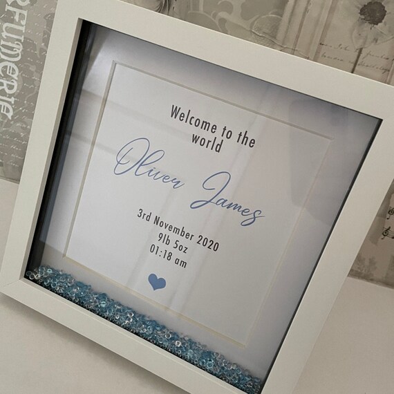 New baby boy name frame | Etsy