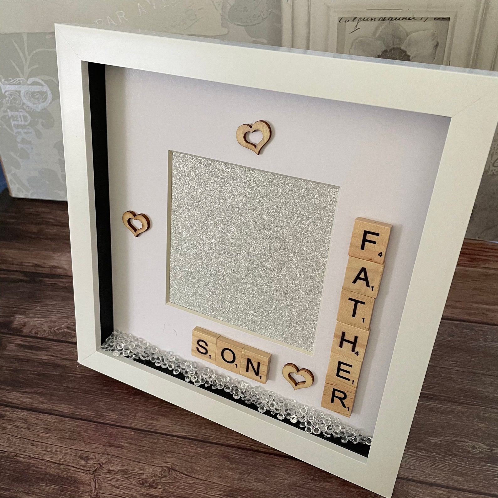 Father & Son, Photo Frame, Father's Day, Scrabble Frame - Etsy