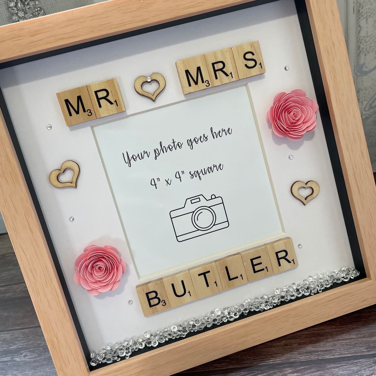 Just married wedding photo frame | Etsy