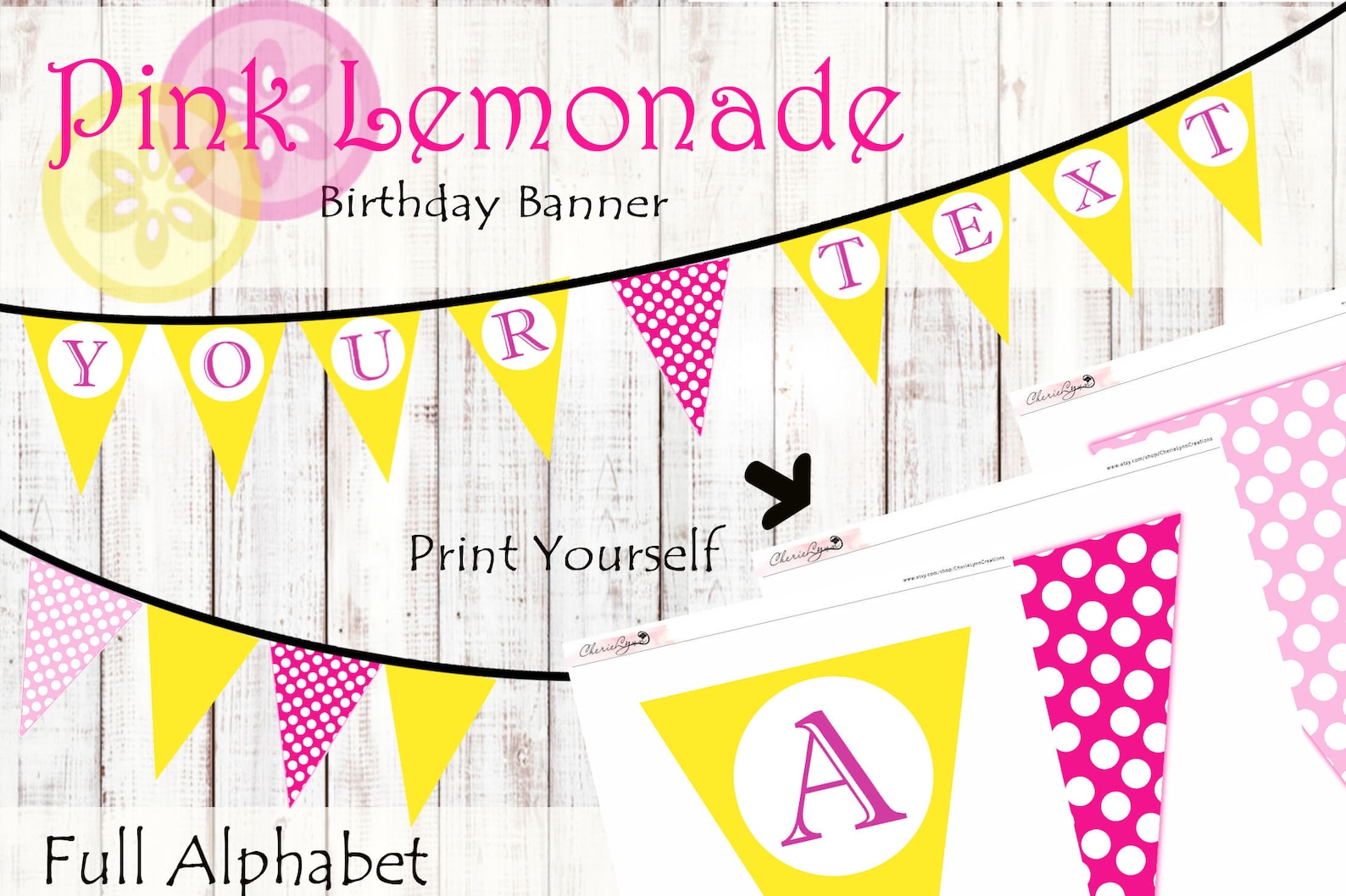 Pink Lemonade Birthday, Printable Pink Lemonade Decorations, Pink ...