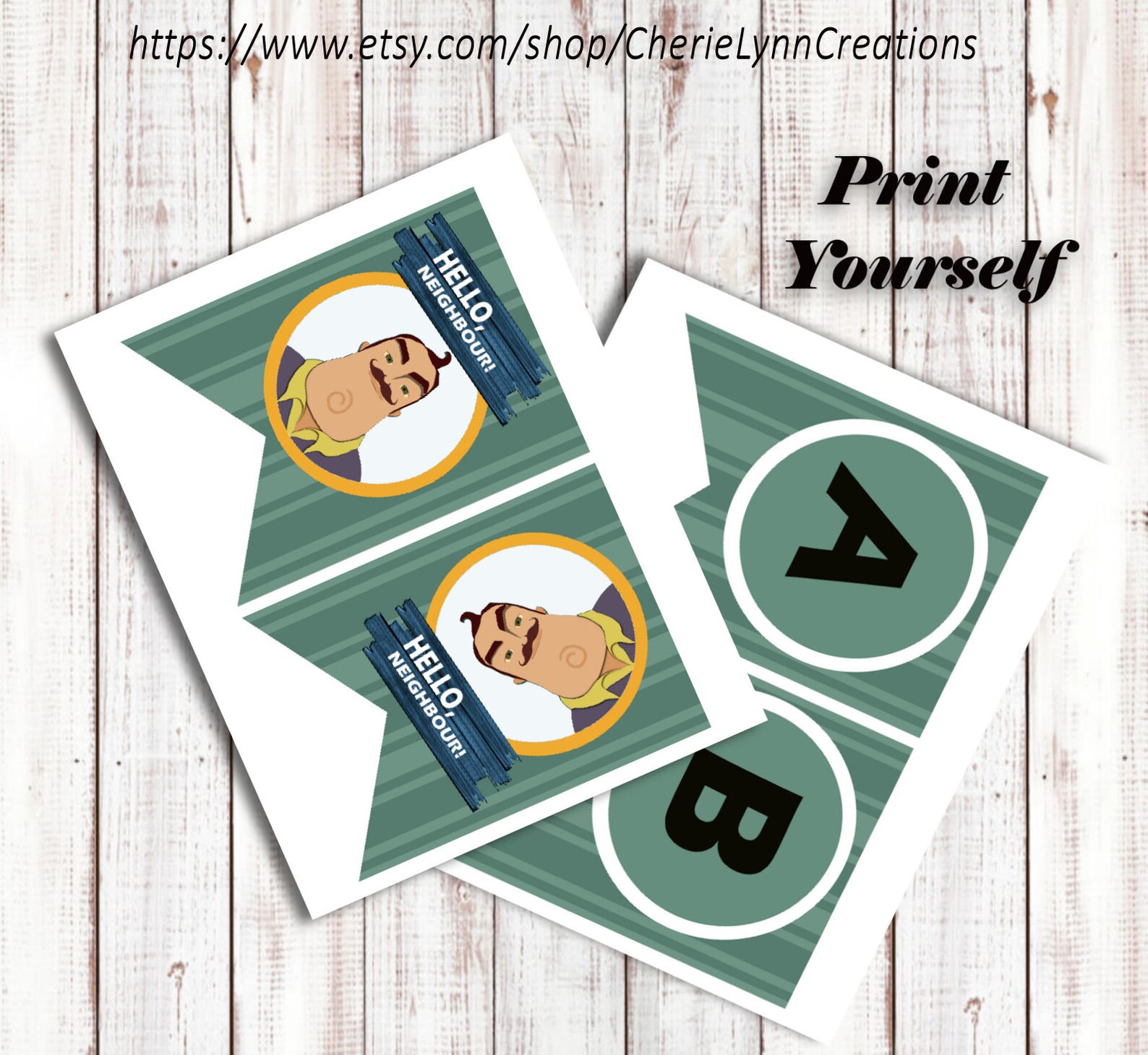 Hello Neighbor Birthday, Hello Neighbor Banner , Video Game Birthday ...