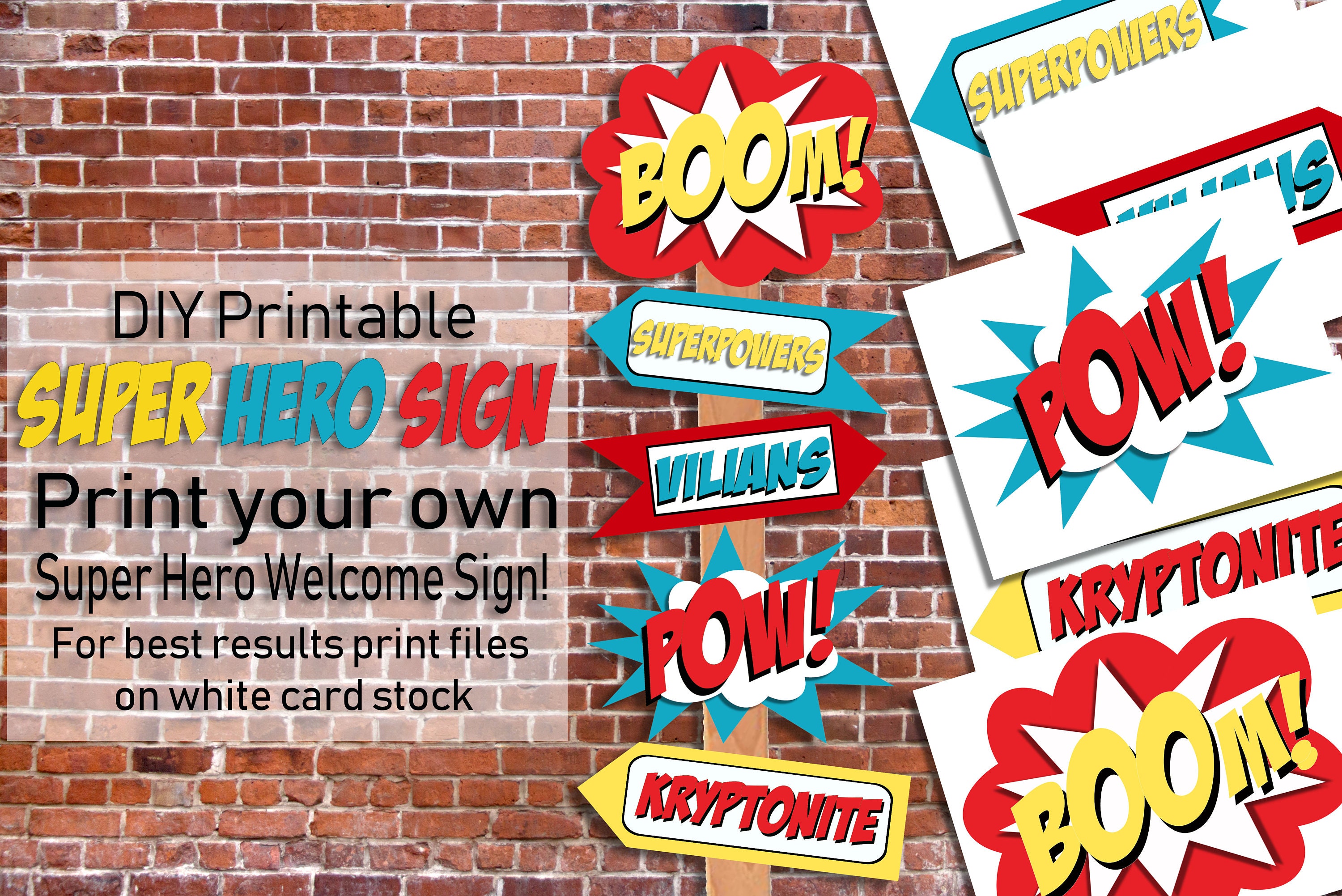 Super Hero Sign, Super Hero Birthday, Comic Birthday, Birthday Welcome ...