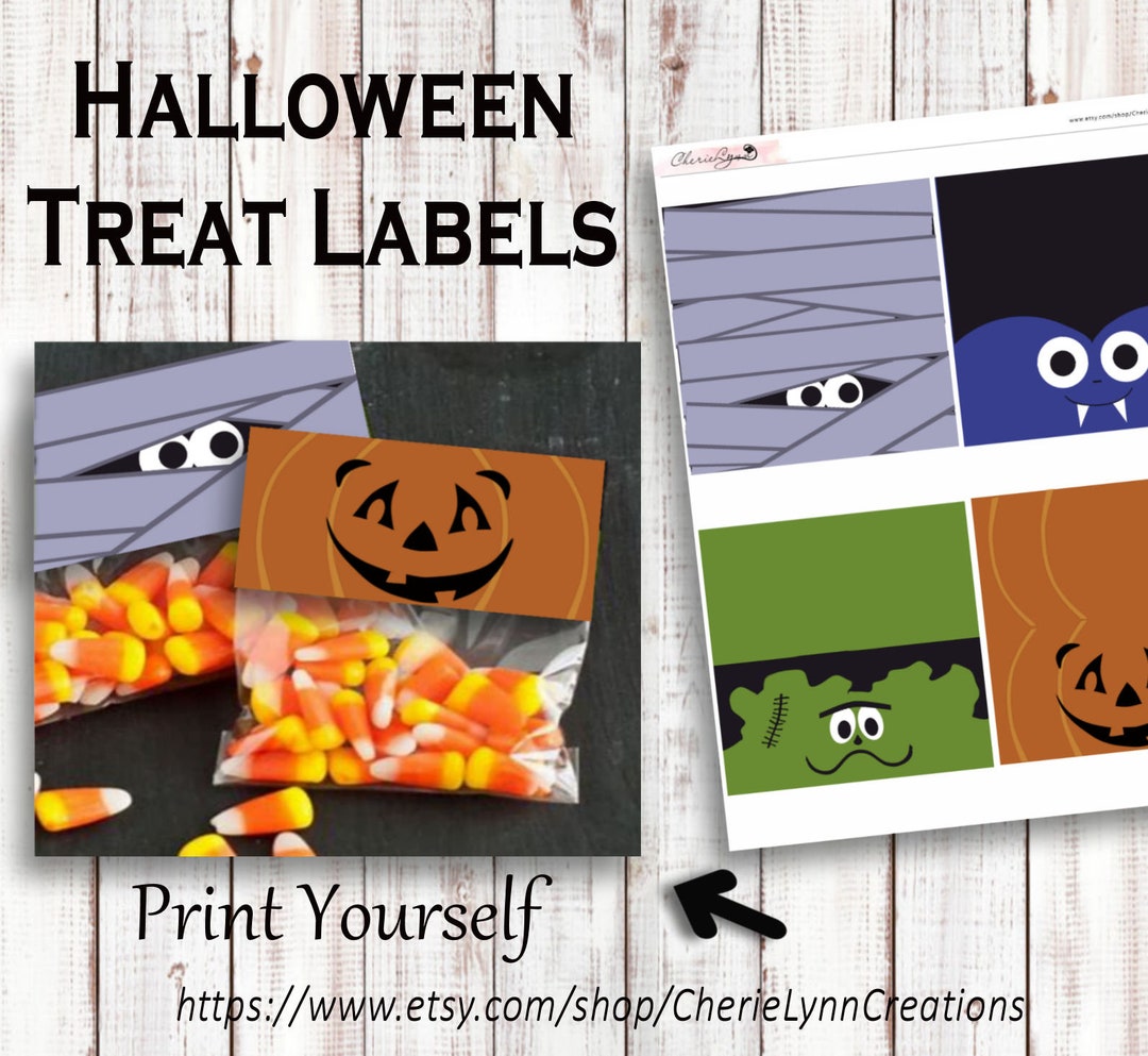 Halloween Treat Labels, School Halloween Treats, Halloween Treats - Etsy