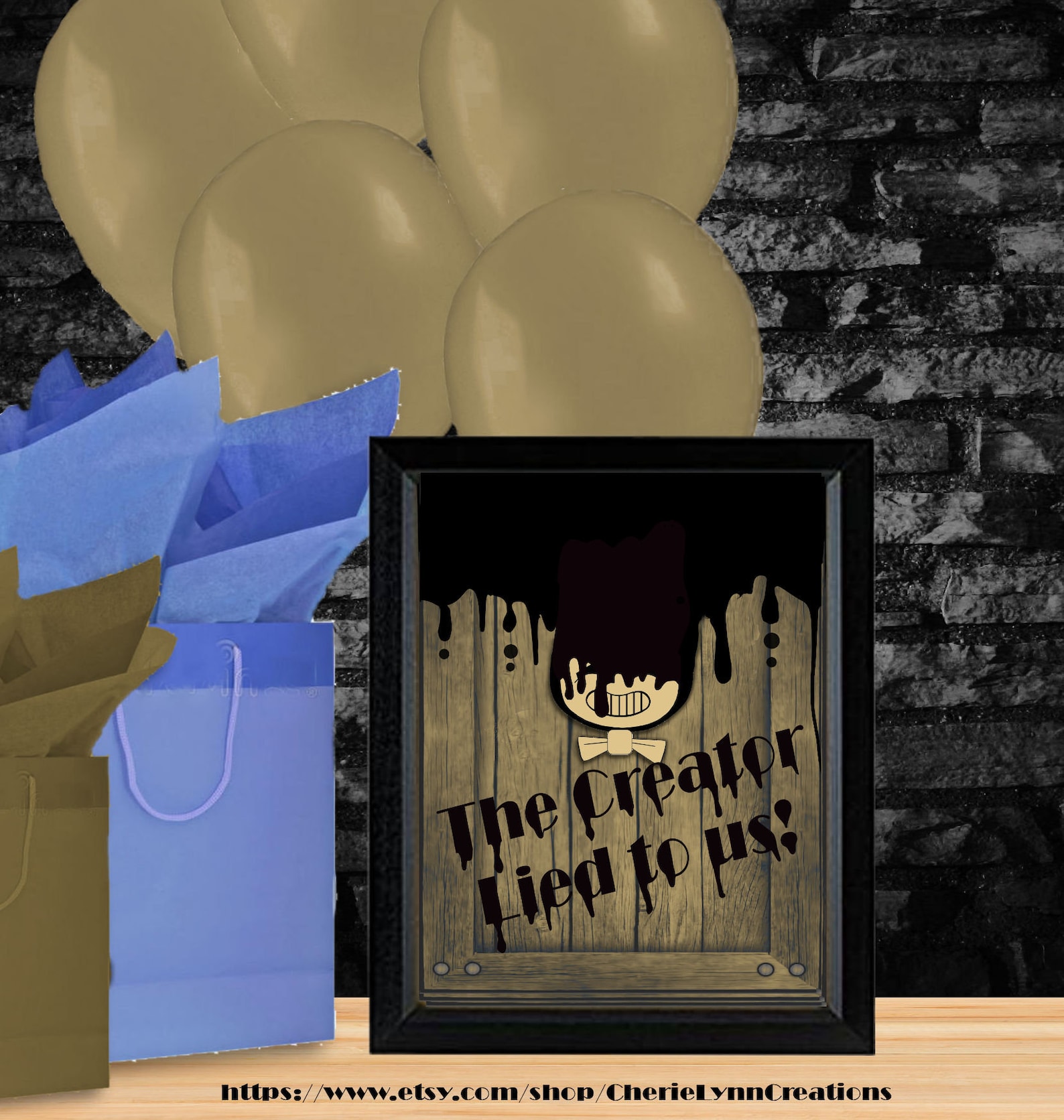 Bendy and the Ink Machine Bendy Party Sign Bendy The Creator | Etsy