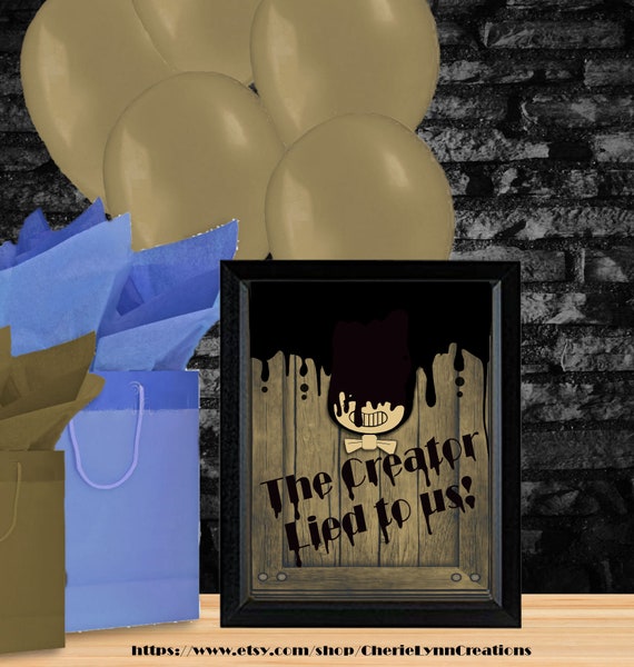 Bendy and the Ink Machine Bendy Party Sign Bendy the Creator - Etsy UK