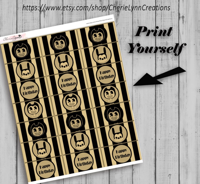Bendy and the Ink Machine Candy Wrappers Bendy Printable - Etsy