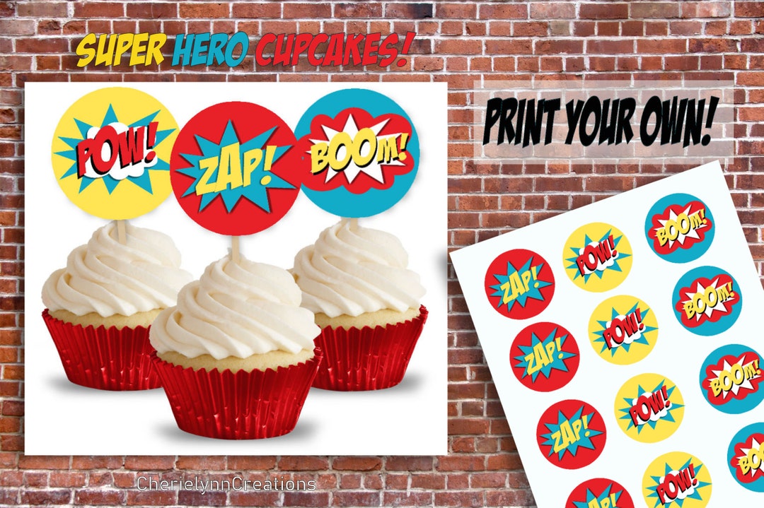 Super Hero Cupcake, Super Hero Birthday, Comic Birthday, Birthday ...