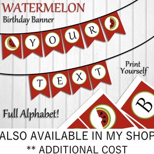 Watermelon Birthday, Watermelon Cupcake Toppers, Watermelon Party Decor ...