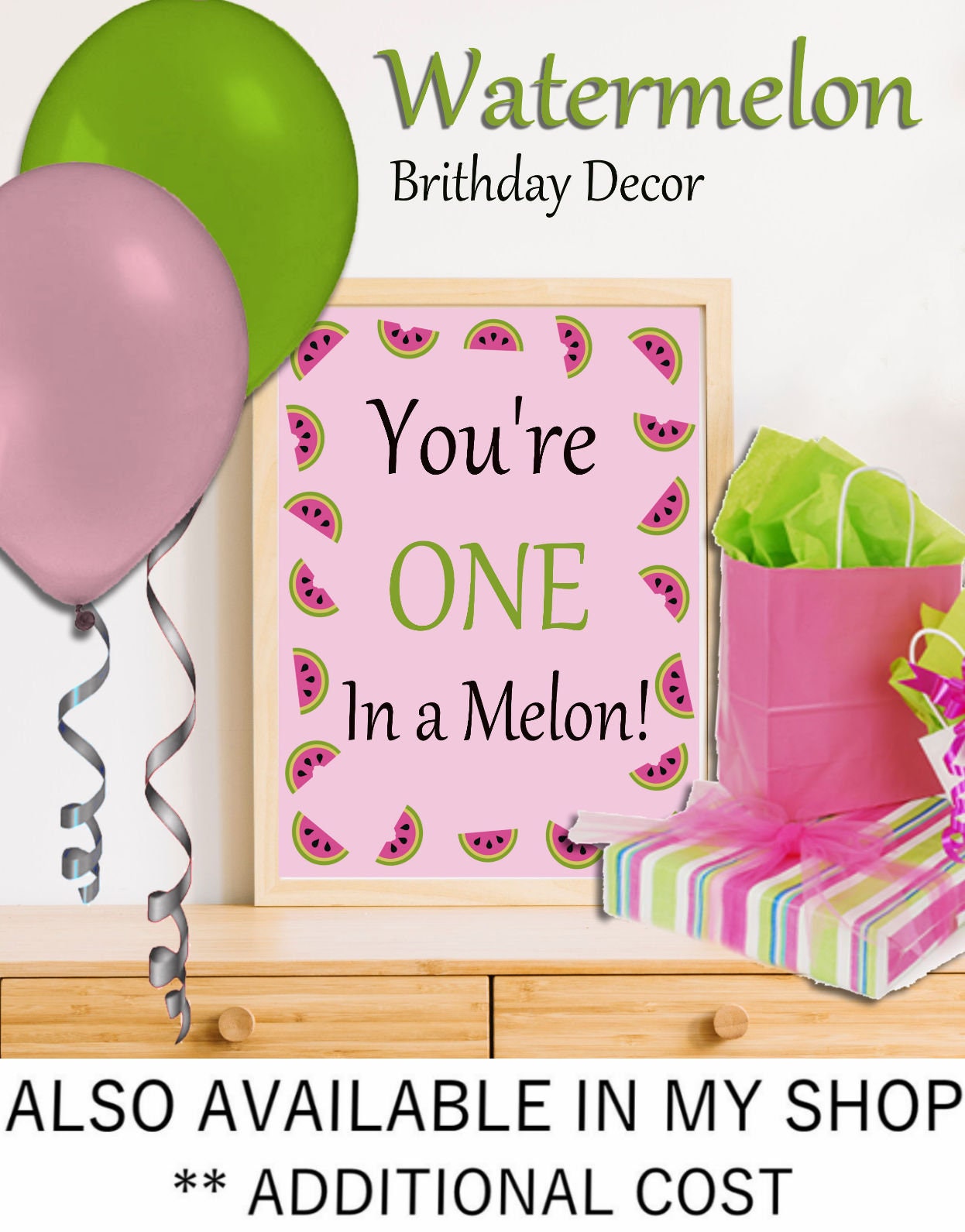 Cumpleaños de sandía Toppers de cupcake de sandía decoración | Etsy