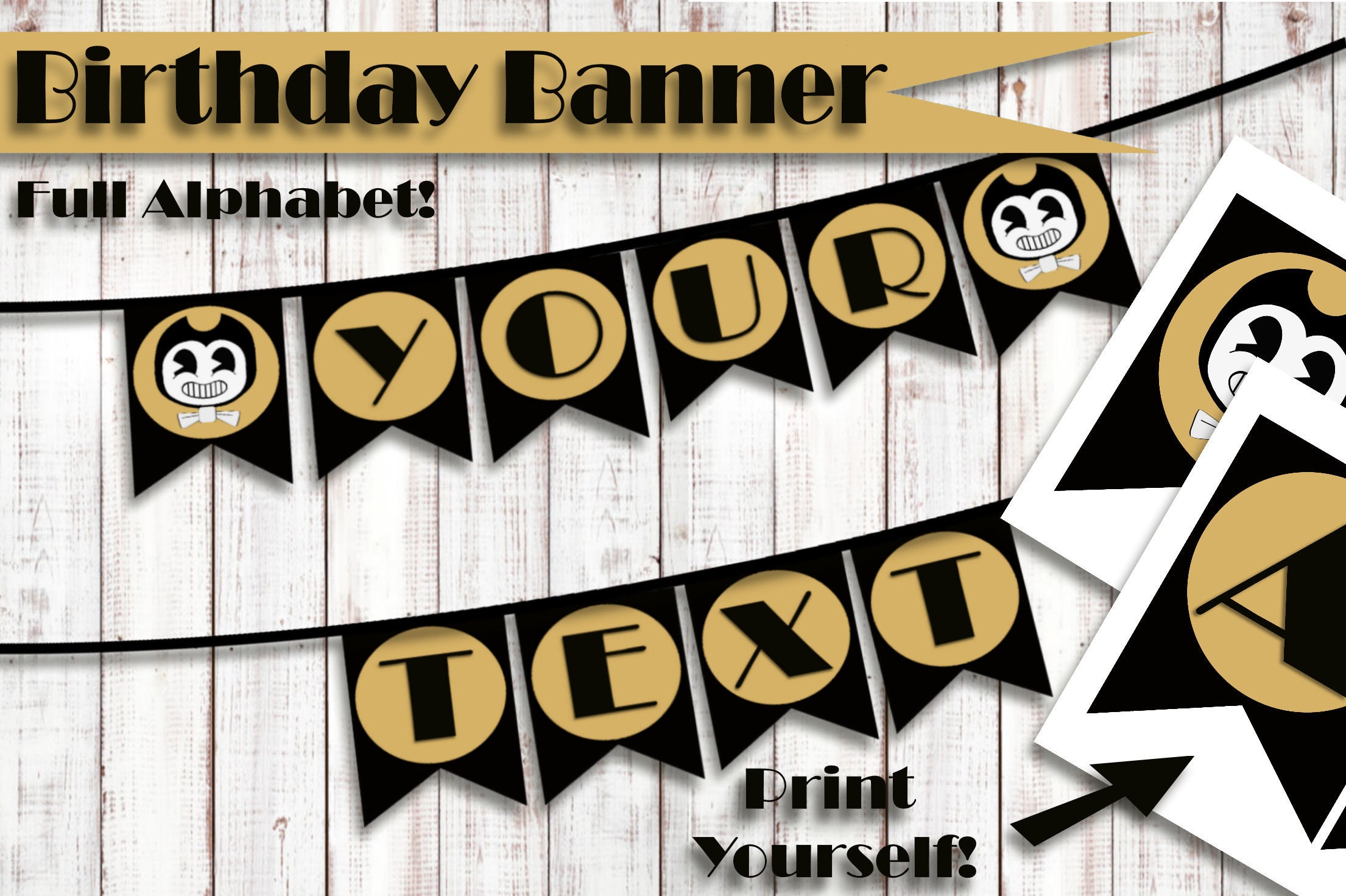 Bendy and the Ink Machine Banner Bendy Printable Banner | Etsy
